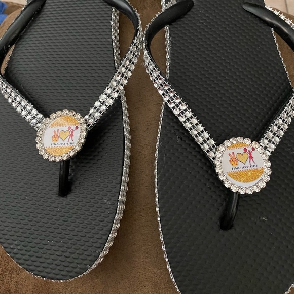Shoes | Peace Love Cheer Flip Flops | Poshmark